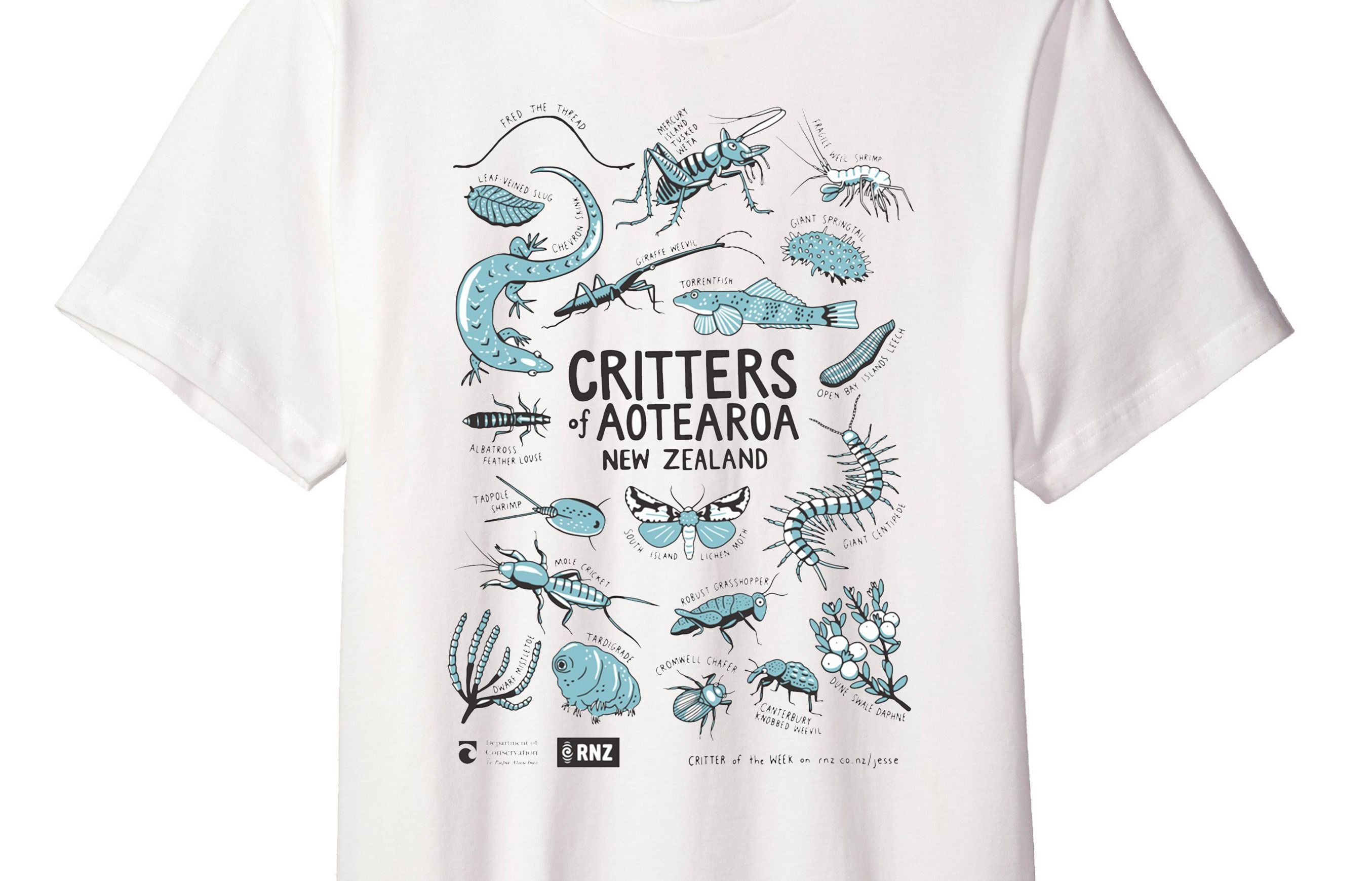 Critter of the Week T-shirts! | RNZ