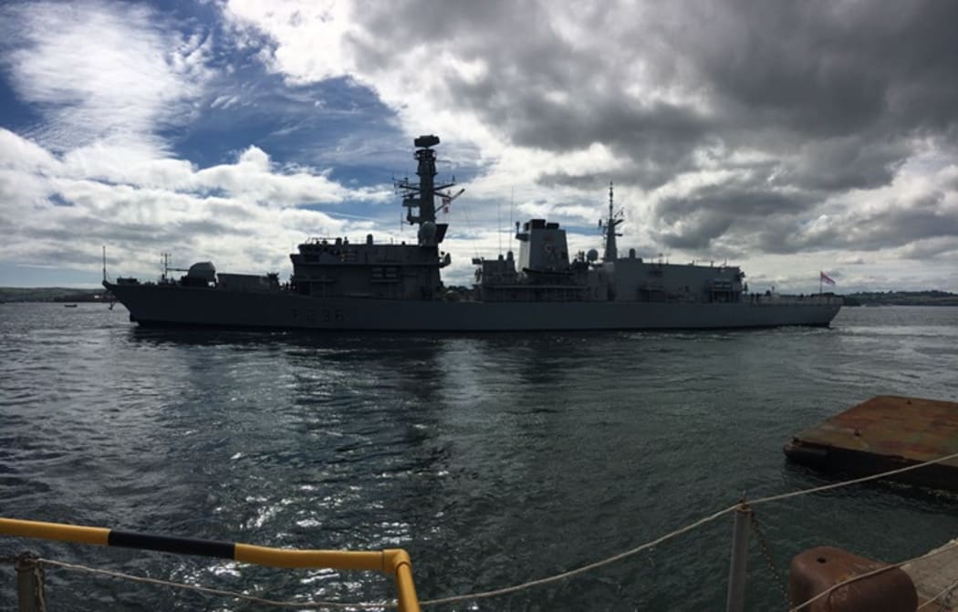 Devonport berths HMS Montrose on research mission | RNZ News