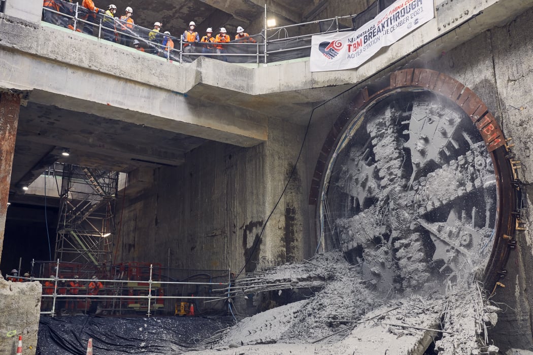 City Rail Link: Tunnel boring machine breaks through to Aotea Station ...