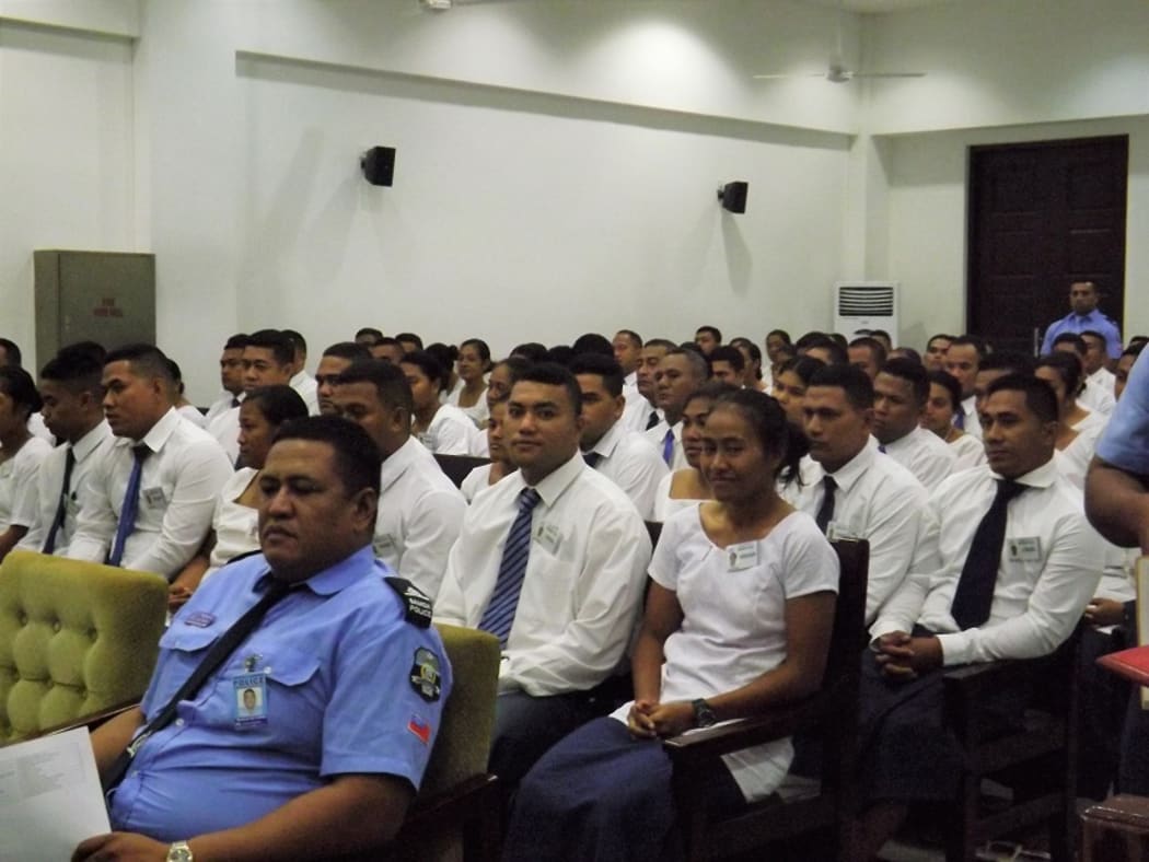 Record number of Samoa police recruits sworn in | RNZ News