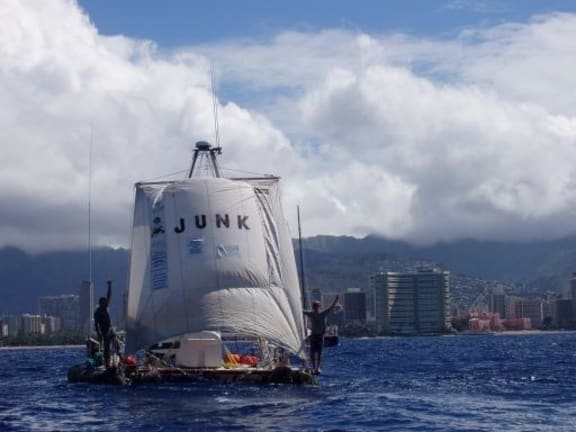 Marcus Eriksen's junk-raft | A Gallery from Afternoons | RNZ National
