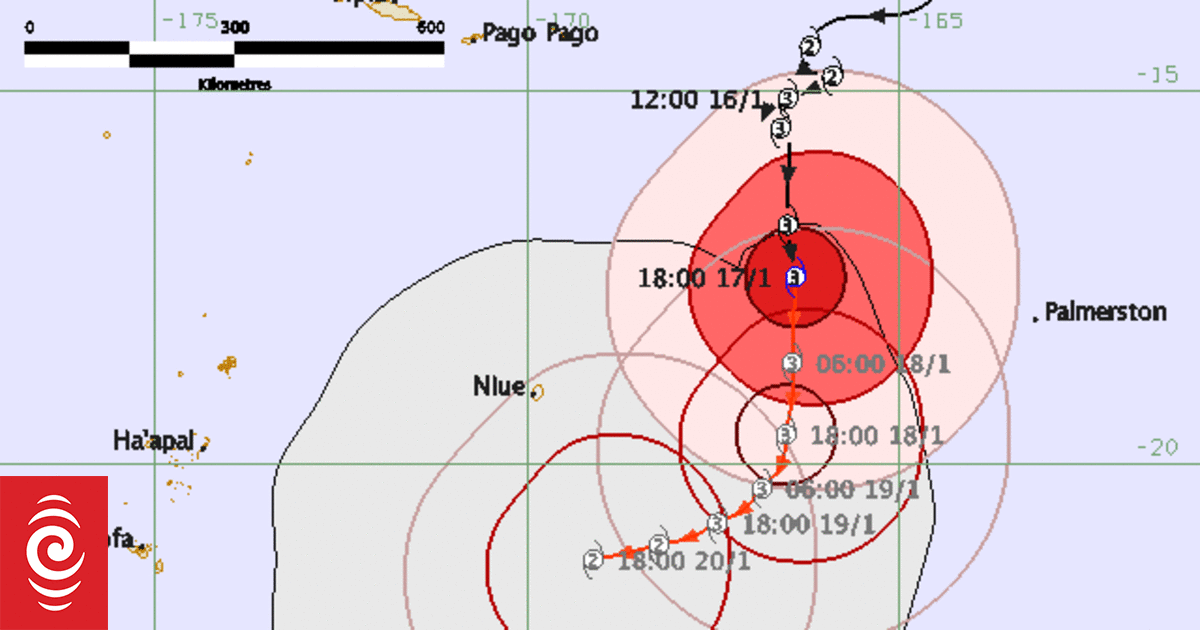 Cyclone Victor passing between Cooks and Niue | RNZ News