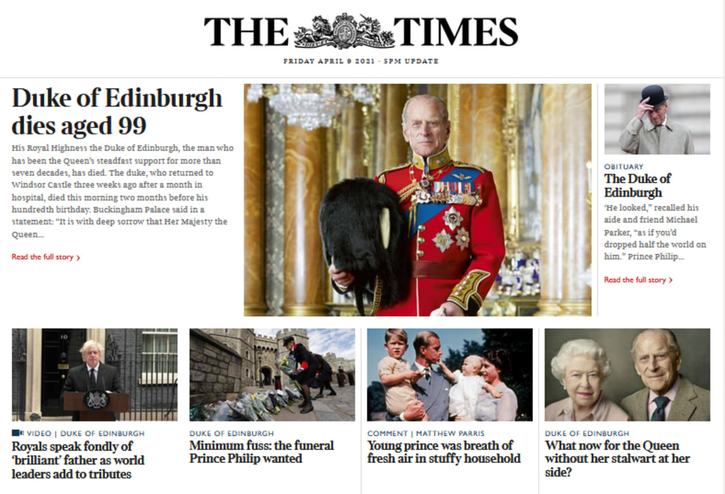 British and international media react to Prince Philip's death | RNZ News