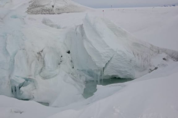 Tim Haskell, Sea Ice Pressure ridges & Scott Base | A Gallery from Nine ...