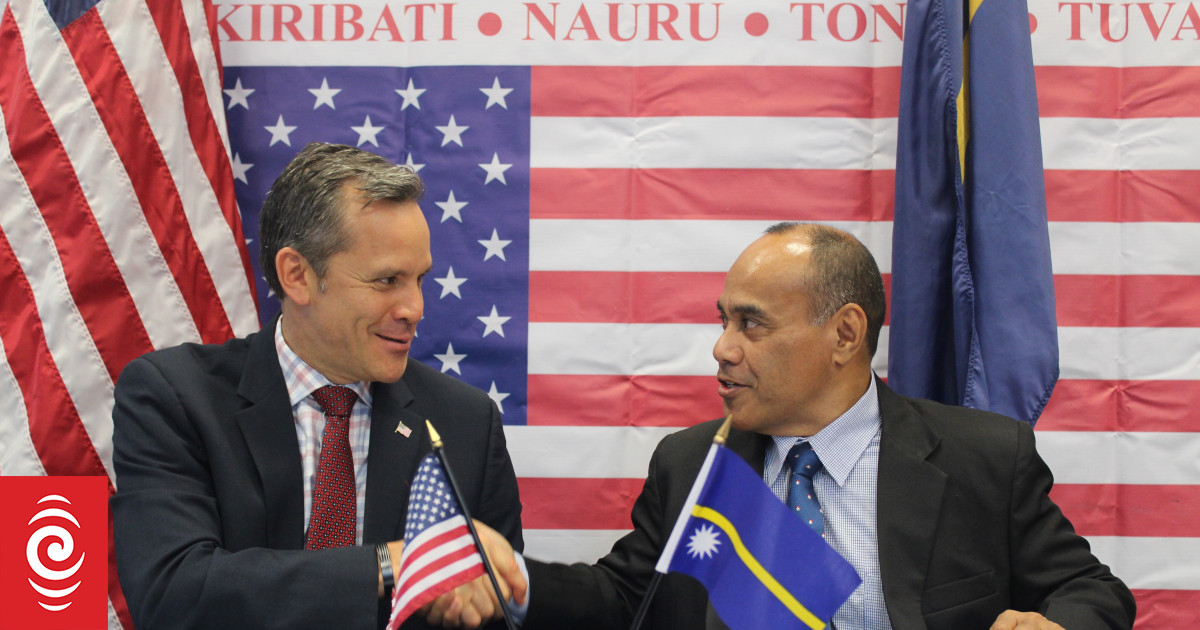 Nauru high commissioner to Fiji Michael Aroi signs trade deal with US ...