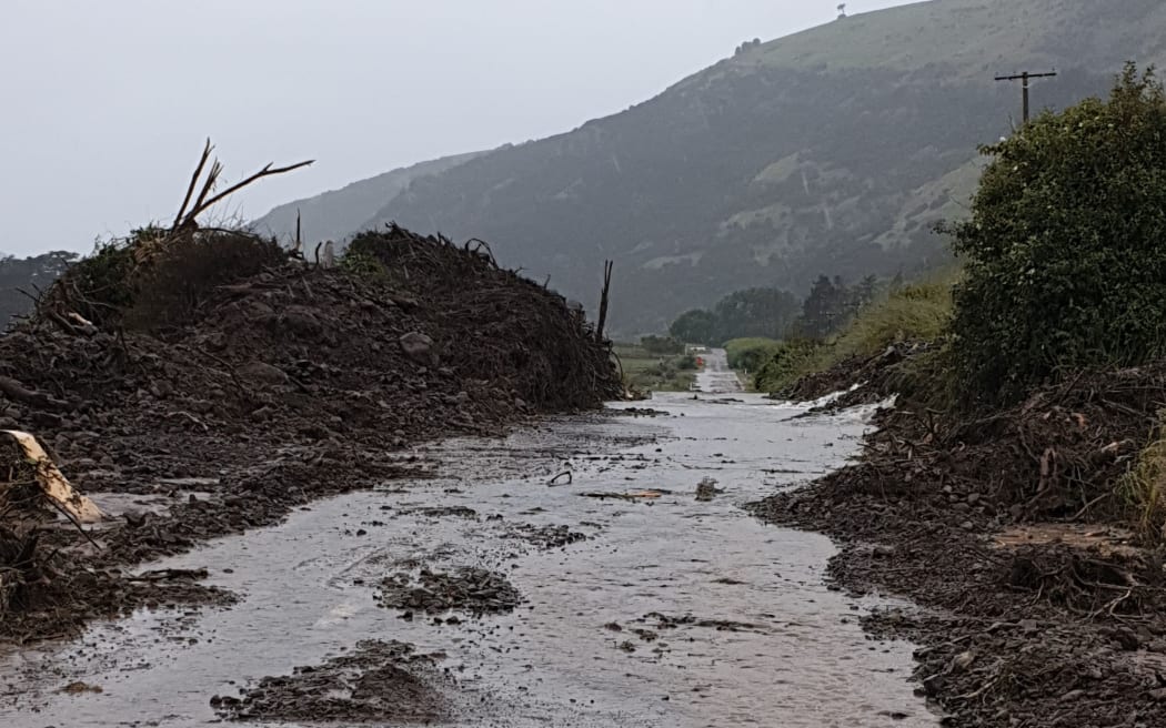 Canterbury Bays cut off as torrential rain causes flooding damage | RNZ ...