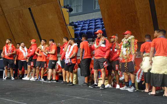 Mate Ma'a Tonga rugby league team welcome | A Gallery from News | RNZ