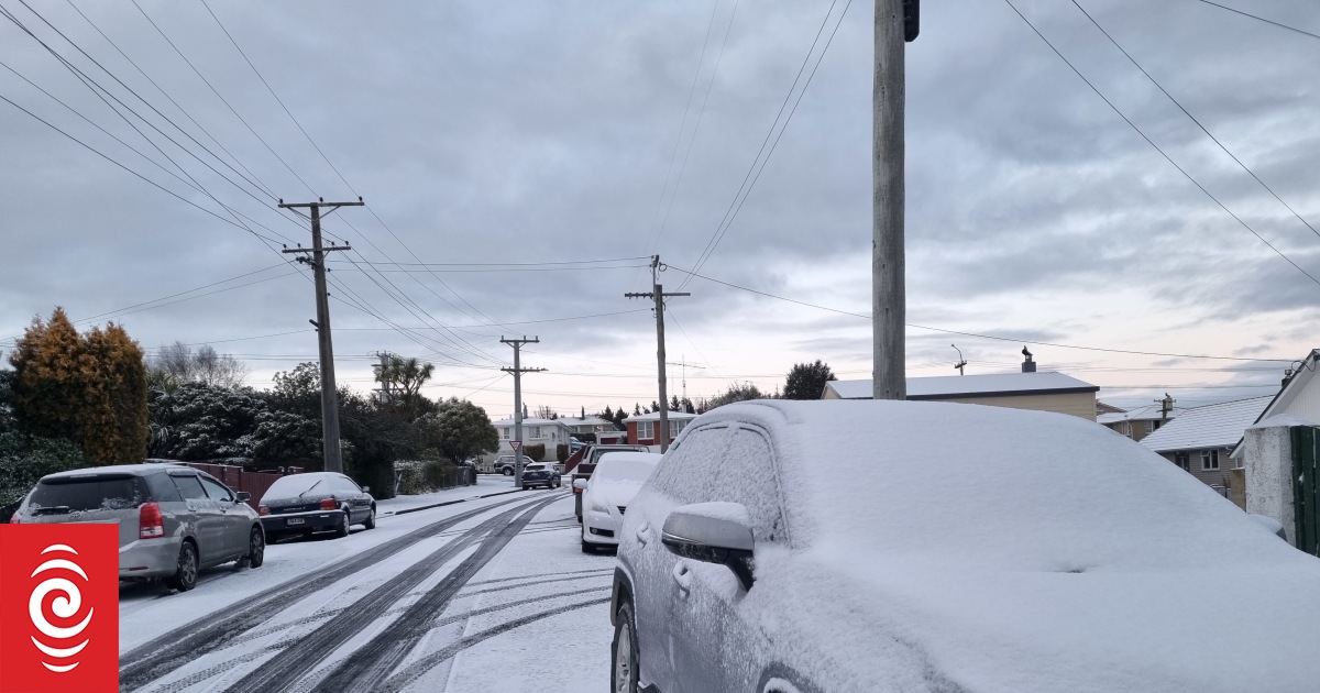 Fun for some, frustration for others as snow blankets Dunedin | RNZ