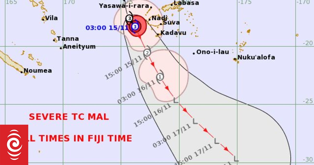 Cyclone Mal intensifies as it bears down on Fiji | RNZ