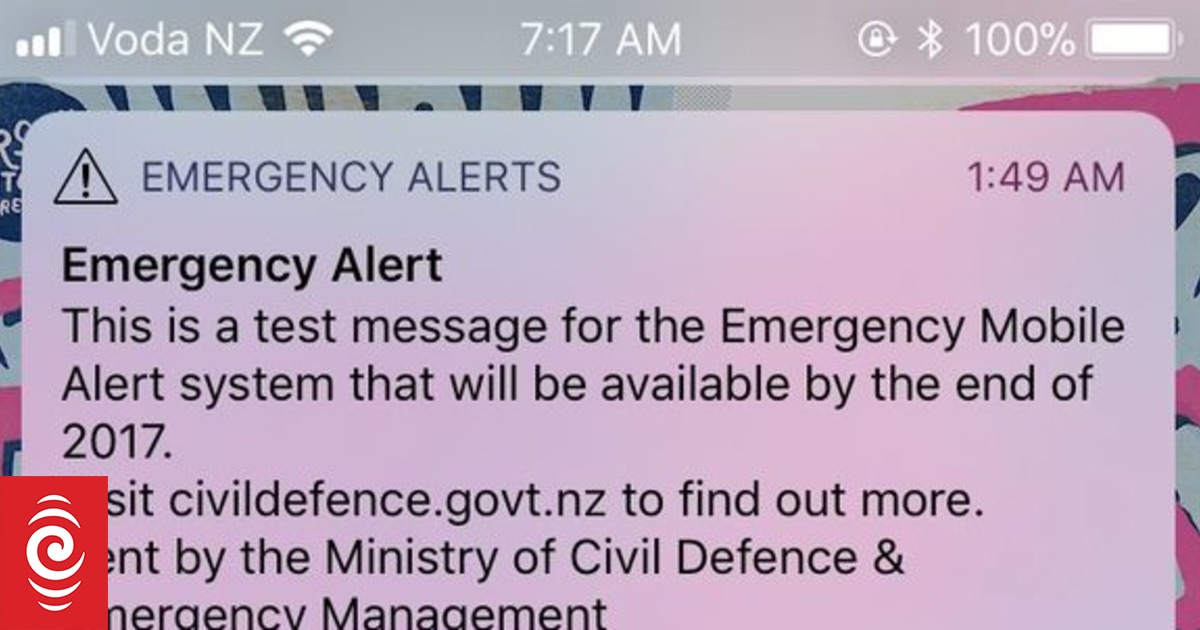 Civil defence test wakes up vodafone customers at 1:30am. | RNZ