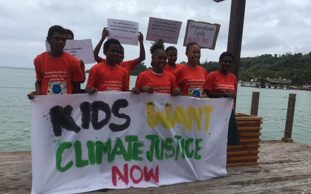 Vanuatu children push climate justice message | RNZ News
