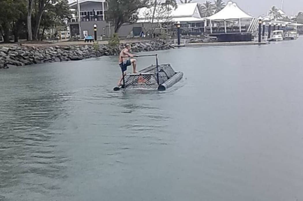 Grown men interfere with croc trap | RNZ News